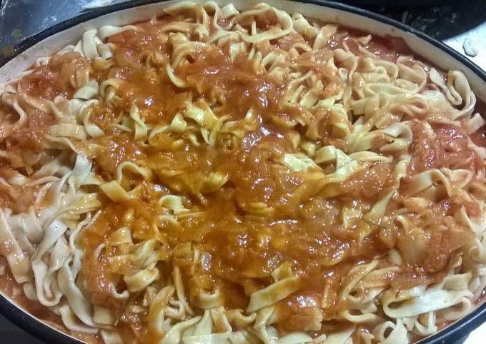 Fideos al huevo Receta de Mariela S- Cookpad