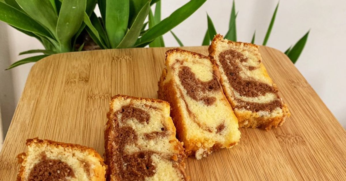 Resep Marble Cake (Kue Marble) Tanpa Pengembang Tanpa Pelembut oleh ...