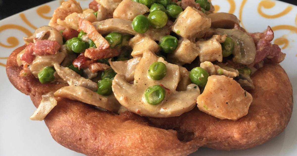 Csirkemell bella donna-módra low carb lángossal | Currie receptje ...