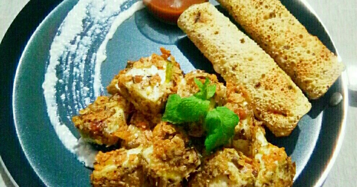 Papad Paneer Pakoda With Aampapad Chutney Recipe by Anjana Sahil ...