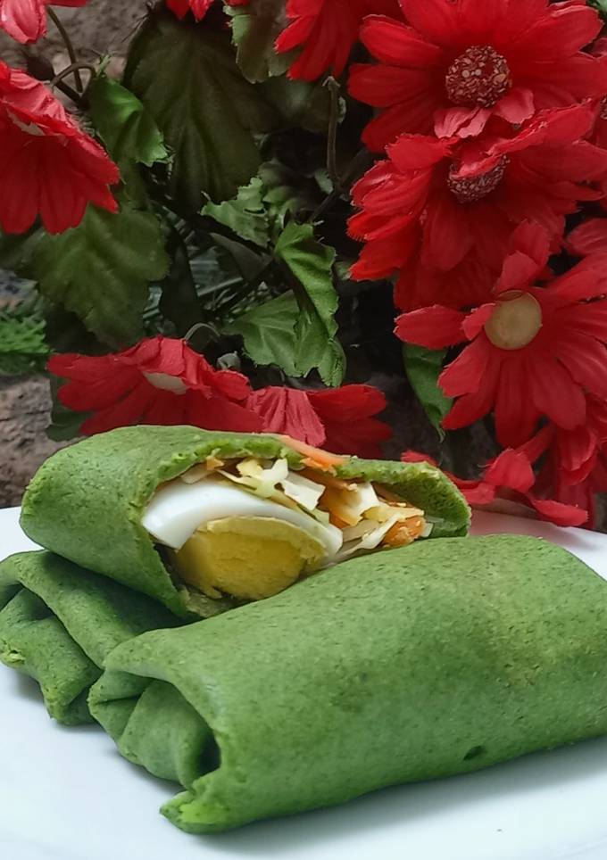 Resep Dadar Gulung Bayam Telur oleh A - Cookpad