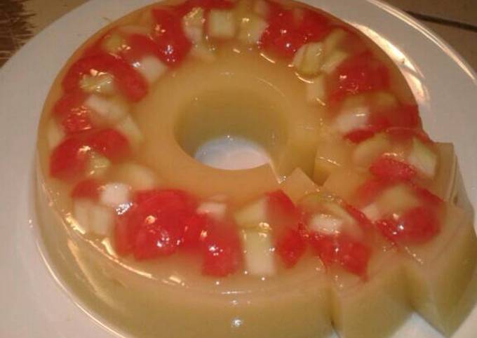 Resep Puding jagung klamud + buah oleh ika - Cookpad