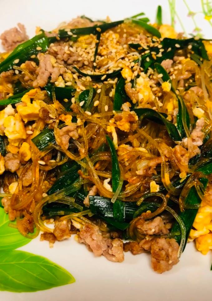 Fried Chinese Starch Noodle Recipe by Aunty Eiko's international ...