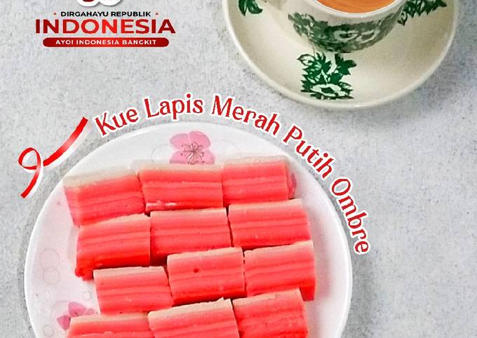 Resep Kue Lapis Merah Putih Ombre oleh Hety Priscilla - Cookpad