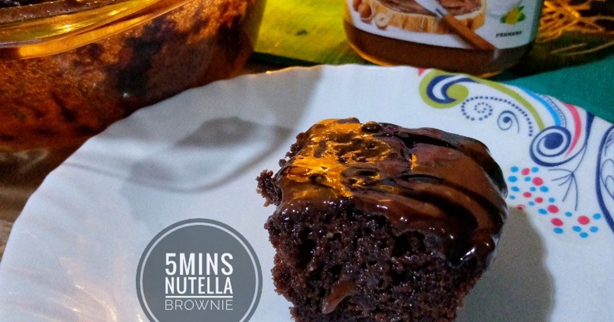 5mins Nutella Brownie Recipe by Saima Sameer Ali - Cookpad