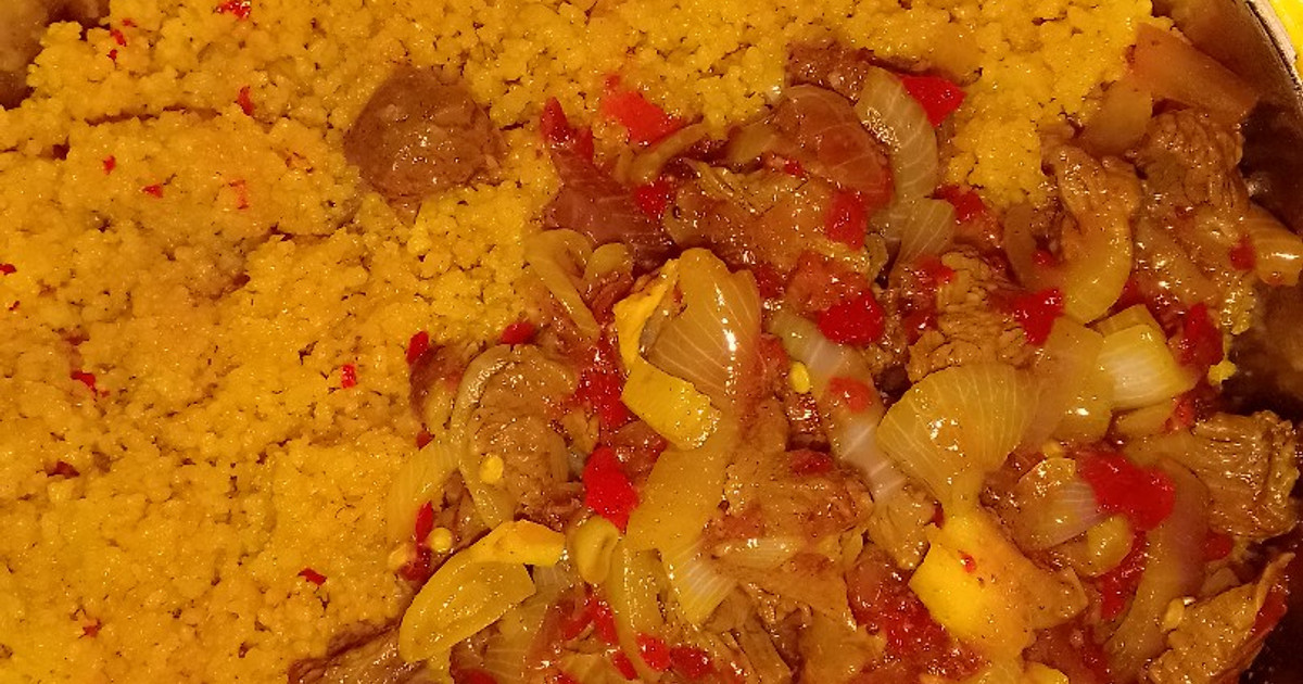 Jollop Couscous With Meat Source girki daga Amina Nura Adam - Cookpad