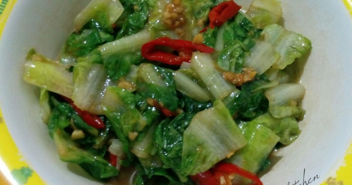 Resep selada keriting saos tiram rumahan enak dan mudah - Cookpad