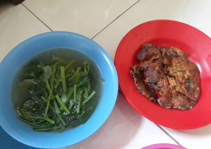 Resep Telur dadar with sayur bayam oleh Ariska Via - Cookpad