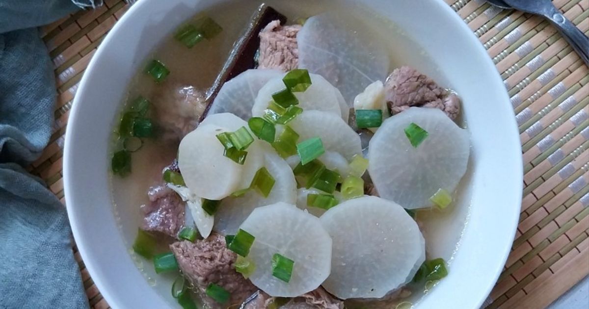 Resep Sup Daging Lobak / 牛肉萝卜汤 (Niú Ròu Luó Bo Tāng / Beef Radish Soup ...