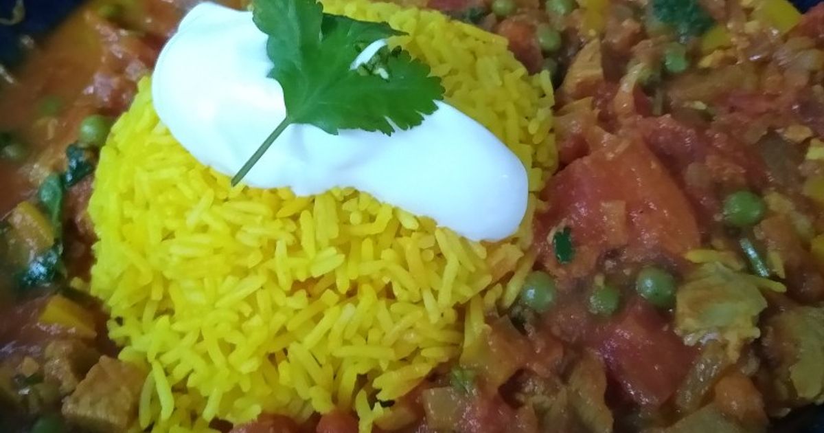 Mild Curry With Tumeric Rice Recipe by Amateurish Chef - Cookpad