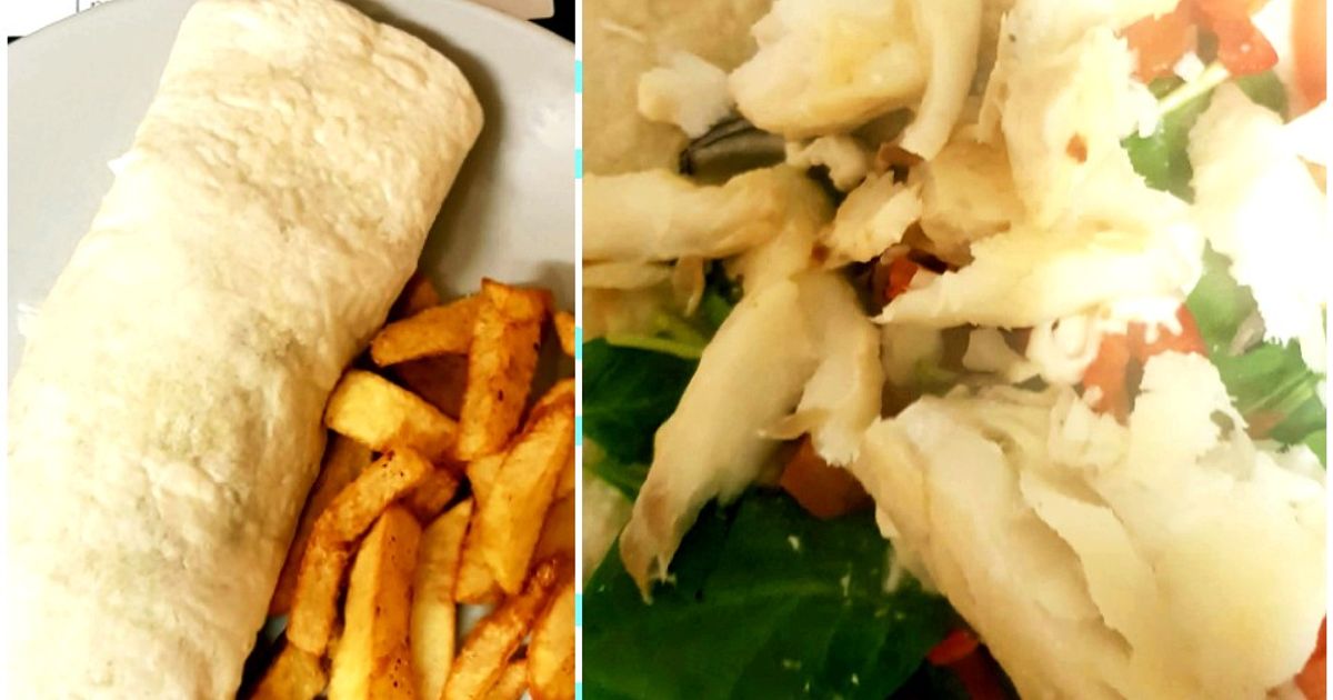 My Cod Wrap & Salad 😀 Recipe by Maureen 😀 - Cookpad
