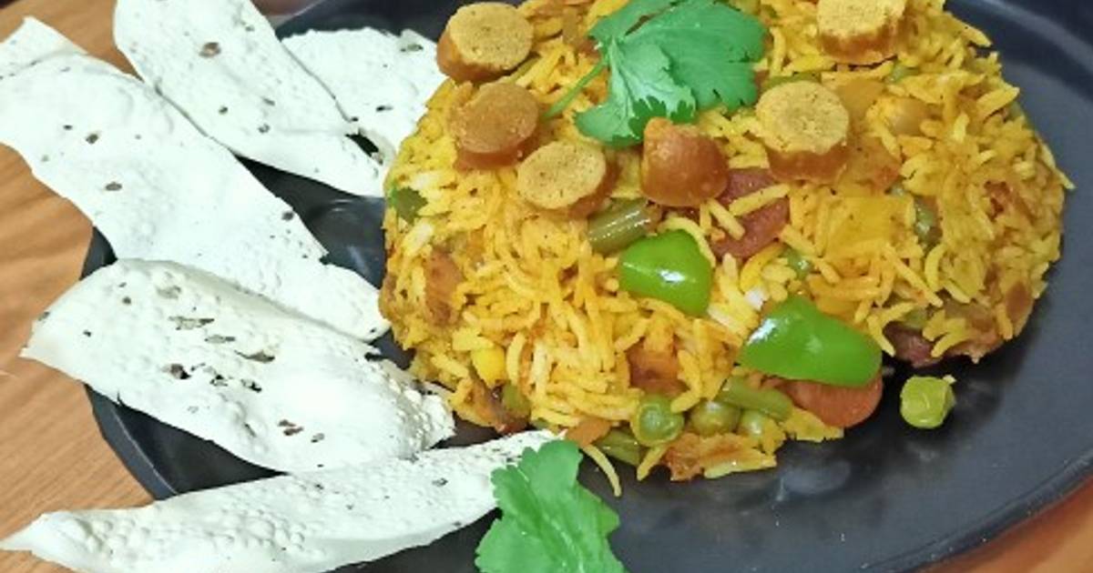 Dipal Parmar દ્વારા રેસીપી ગટ્ટા નો પુલાવ (Gatta Pulao Recipe In ...