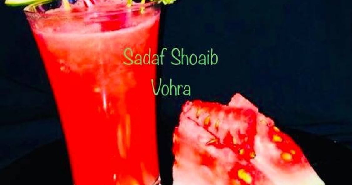 Tangy Water Melon Drink 🍷 #Ramazankitayari Recipe by Sadaf Shoaib Vohra ...