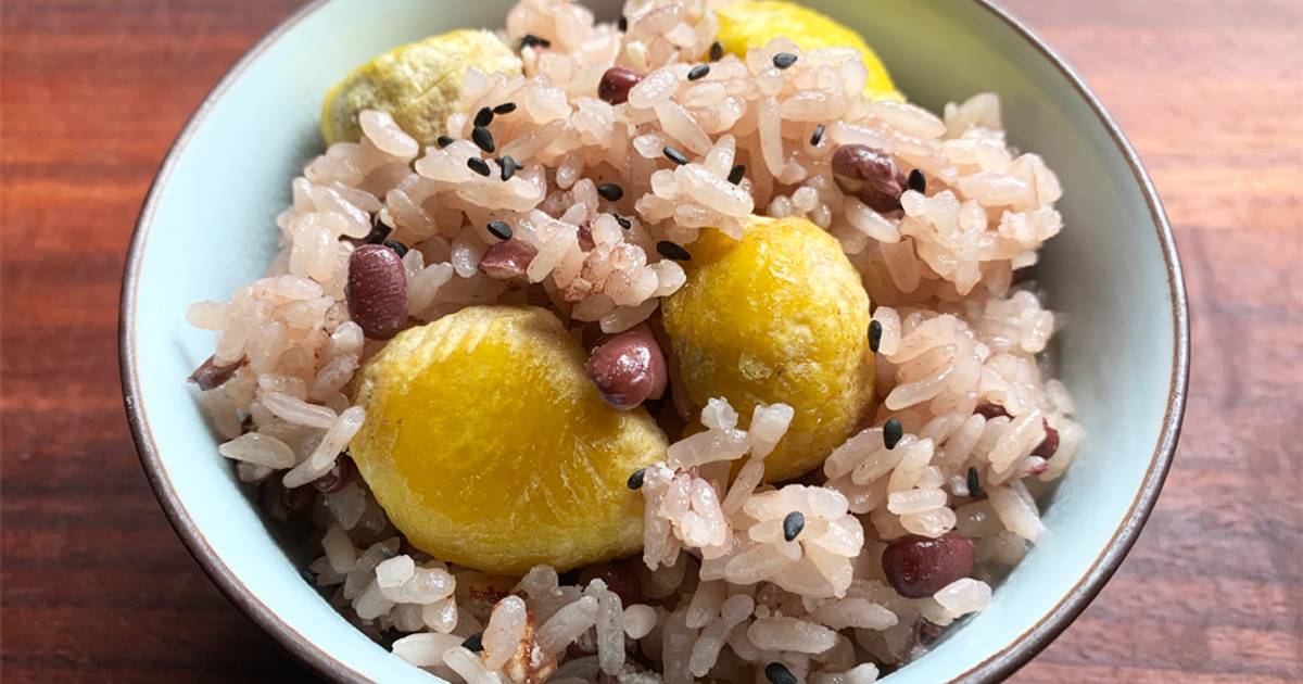 Azuki & Chestnuts ‘Okowa’ Glutinous Rice Recipe by Hiroko Liston - Cookpad