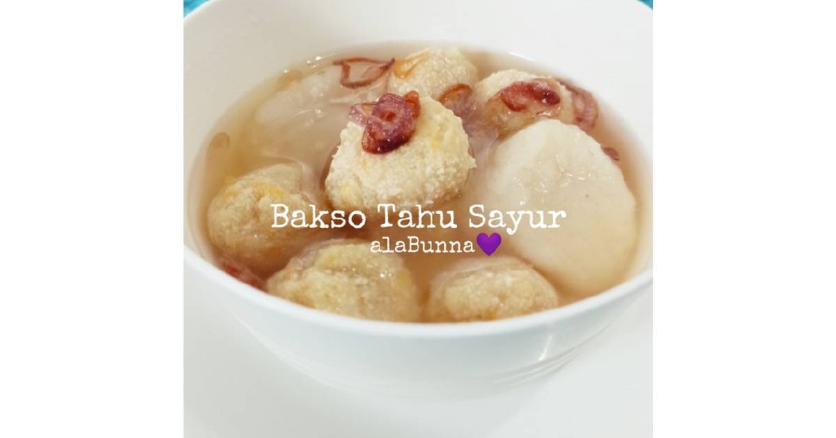 Resep 111. Bakso Tahu Sayur (Pentol Tahu Wortel) oleh Bunna💜 - Cookpad