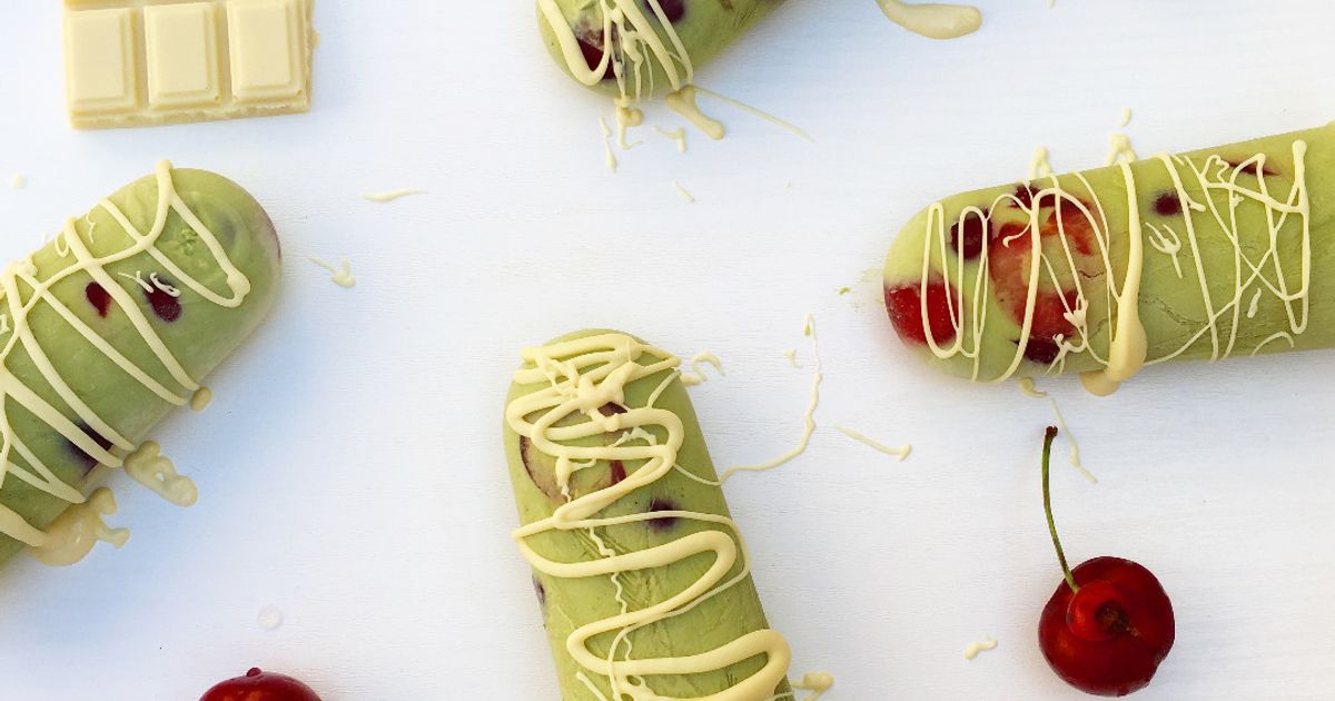 Helados De Matcha, Yogur, Cerezas Y Chocolate Blanco Receta de YUKI ...