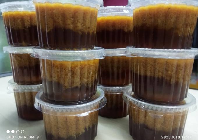 Resep Puding Lumut Santan Gula Merah Isian Snack Box oleh Silviani ...