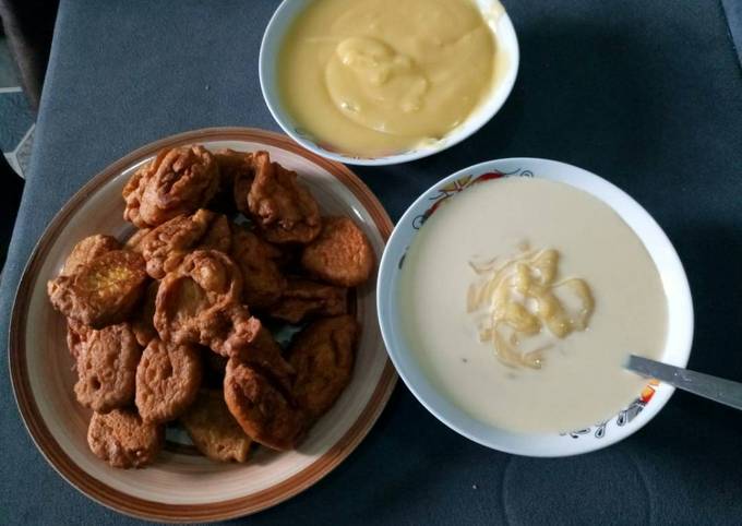 Akara and Akamu served with full cream milk Recipe by Stretchy4.0 - Cookpad