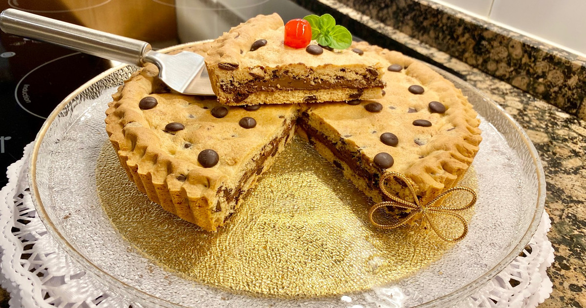 Pastel “Cookies” Relleno Con Nutella. (“Cookies Cake” Filled With ...