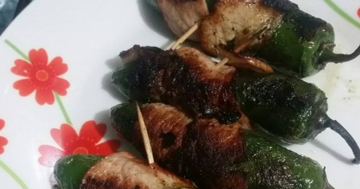 Chiles rellenos con tocino - 19 recetas caseras- Cookpad