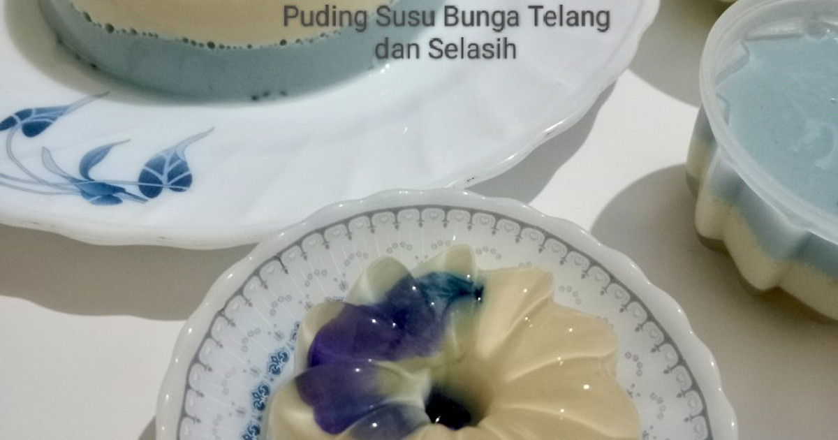Resep Puding Susu Bunga Telang Dan Selasih oleh Priscilla Agnes Lamidja ...