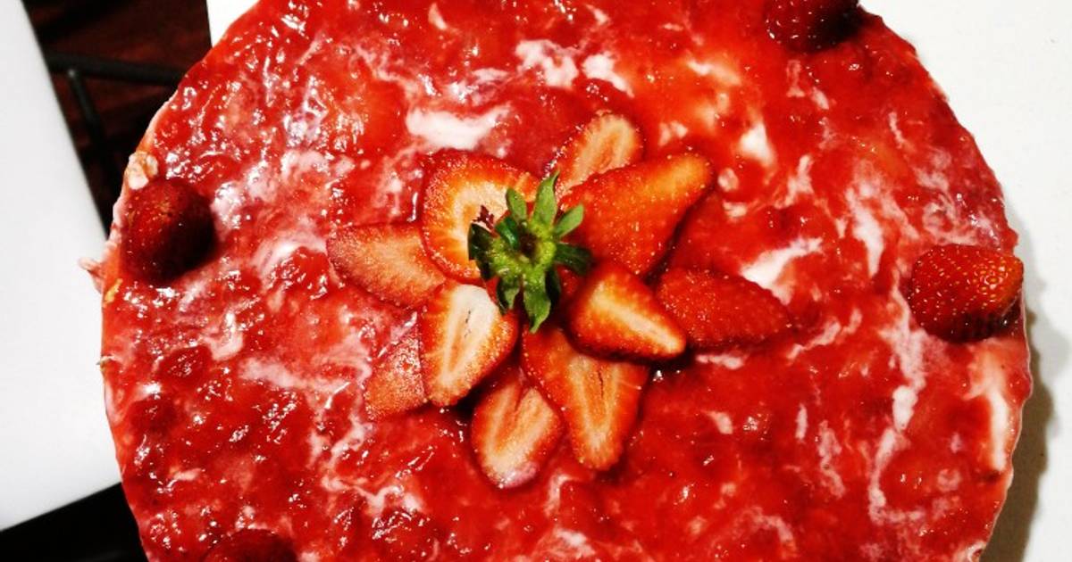 Cheesecake de frutilla Receta de Yarixsa Loyola Gómez - Cookpad
