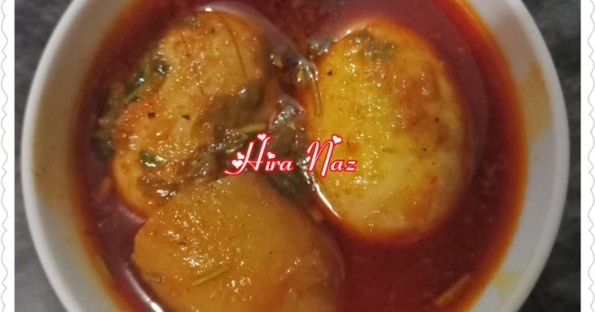 Anday Aloo Ka Salan Recipe by Hira Naz - Cookpad