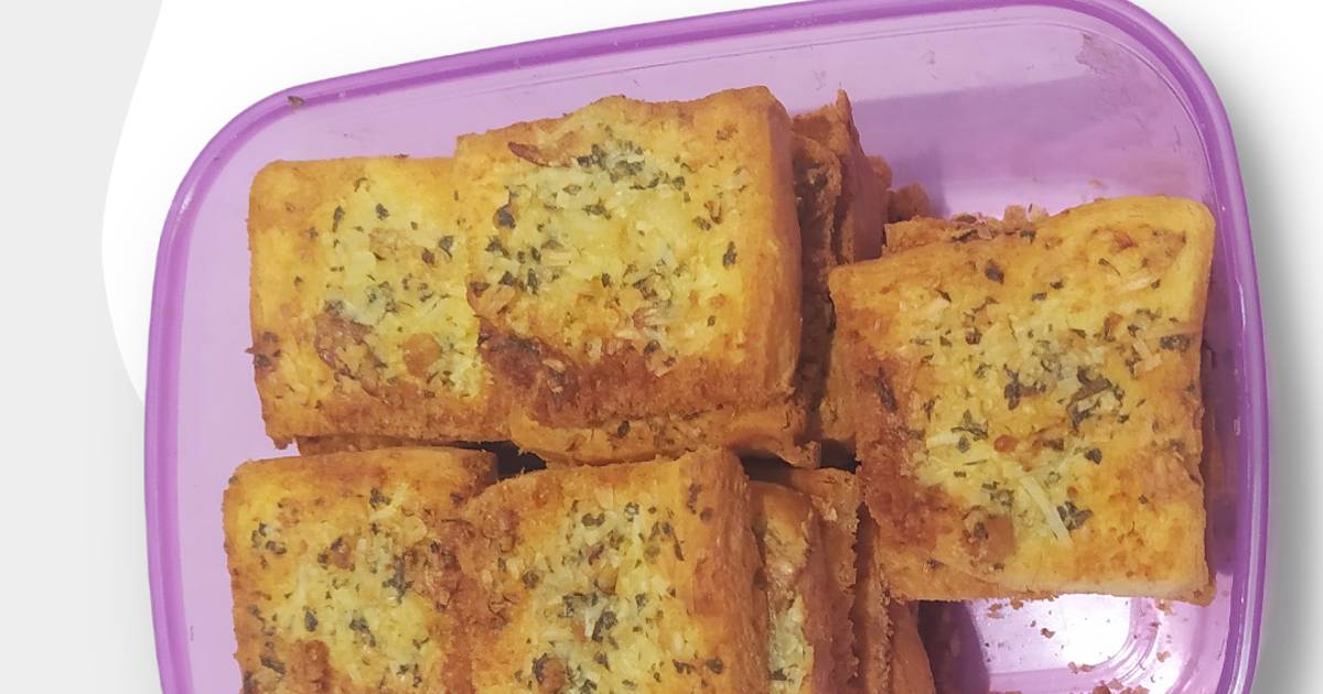 Resep Garlic Cheese Bread Roti Tawar Mau Expired Kadaluarsa Air Fryer ...