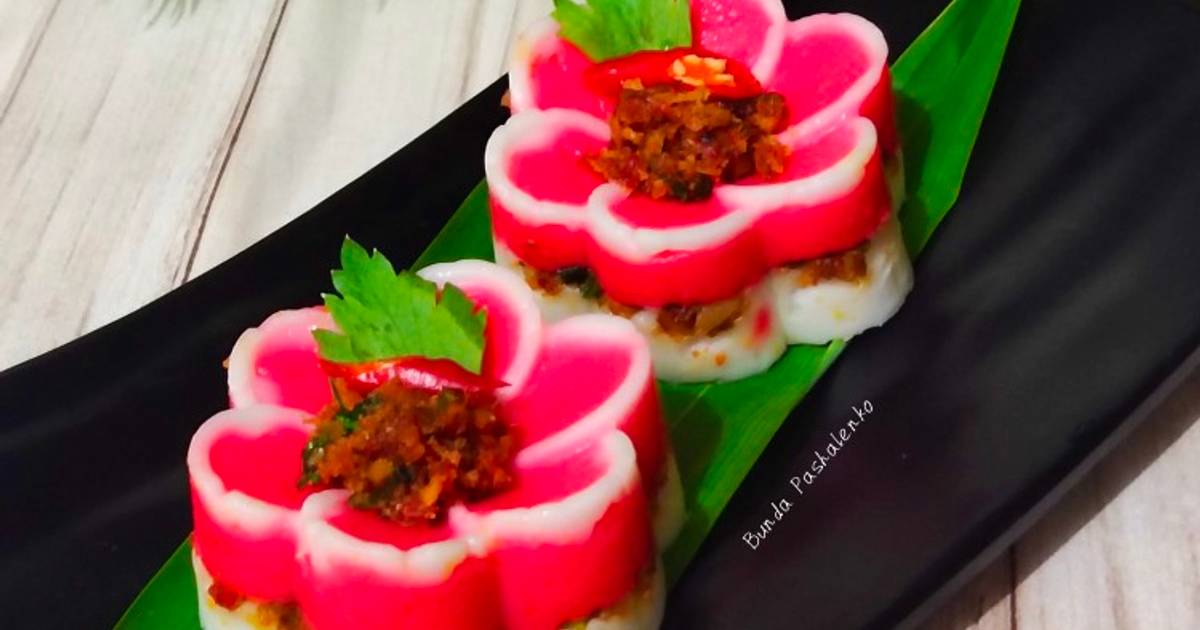 Resep 🇮🇩 Talam Ebi Merah Putih Khas Pontianak (Gandus) 🇮🇩 oleh Bunda ...