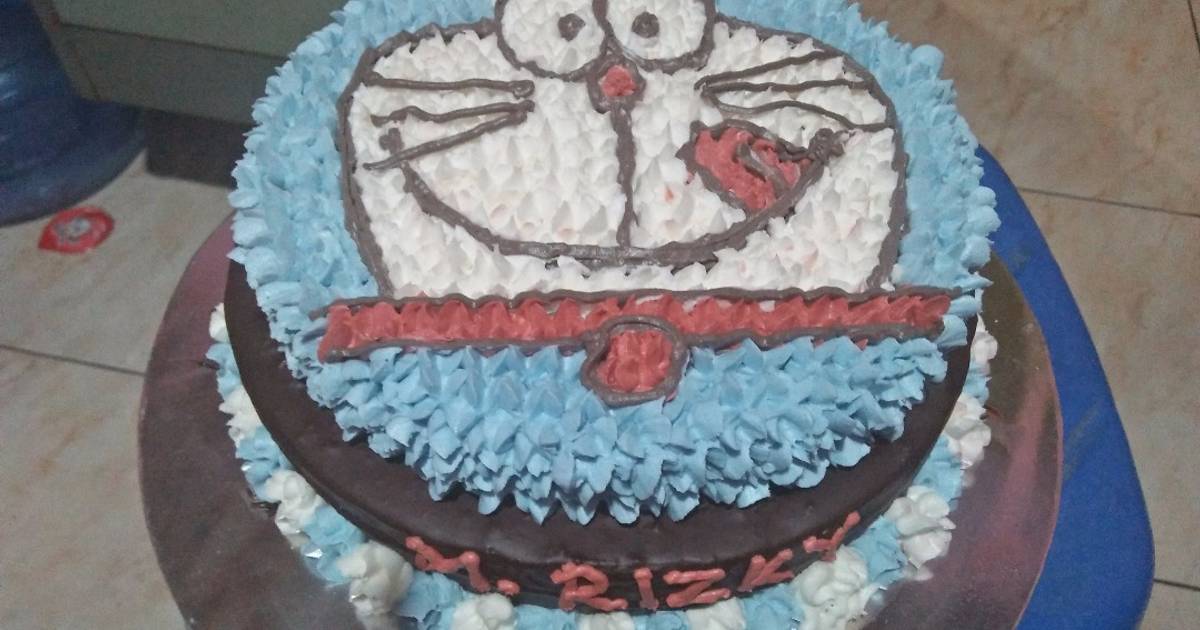 Resep Cake doraemon simple anti gagal oleh Dwi Megandini - Cookpad