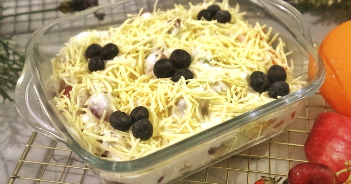 Resep Fruit Salad With Blueberry Yogurt Cream oleh Phie Kitchen - Cookpad