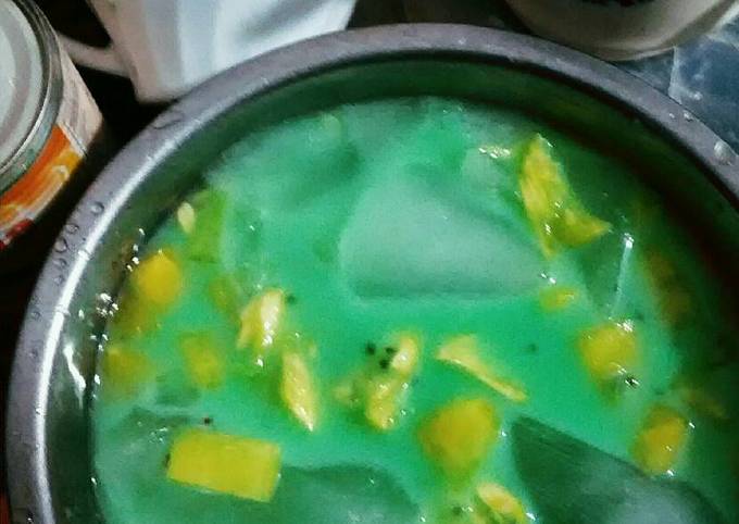 Resep 🍉Es buah sirup pandan🍍 oleh Umm.Fath Kitchen - Cookpad