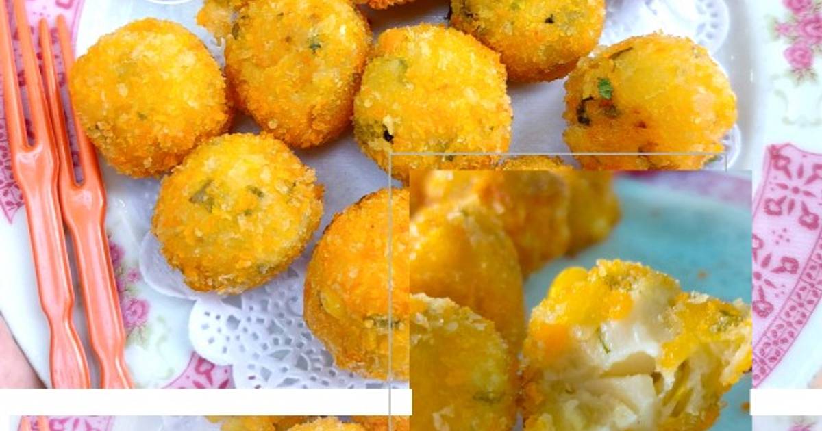 Resep Bola Kentang Keju + Sayur oleh Ananda Artdianty - Cookpad
