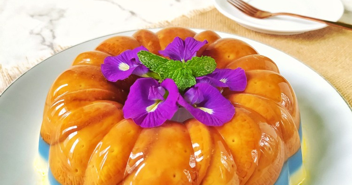 Resep Puding Marie Bunga Telang oleh Mira_Jabir - Cookpad