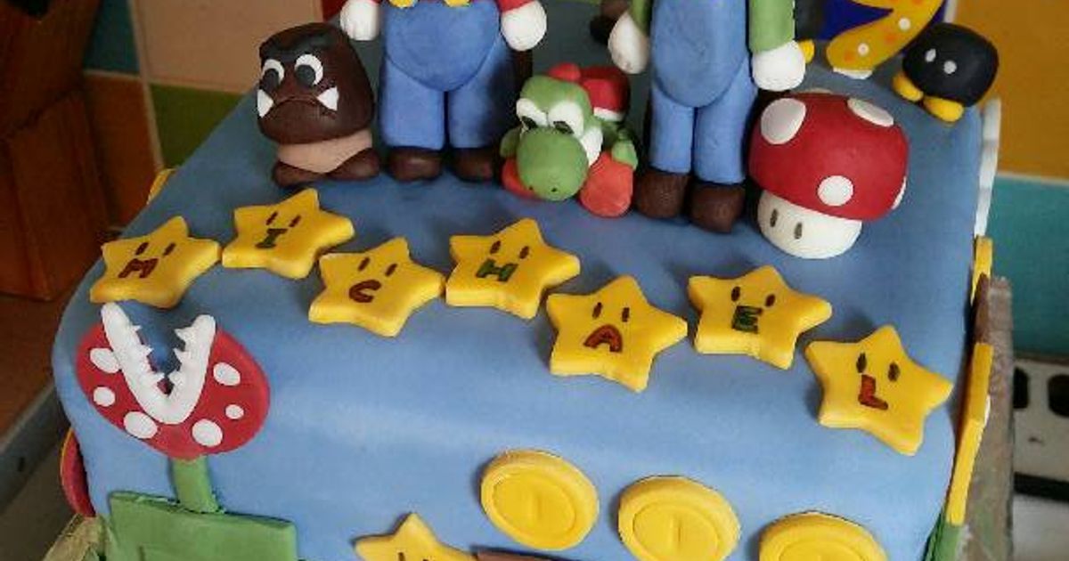 Vickys Super Mario Cake Decoration Idea Recipe by Vicky@Jacks Free-From ...