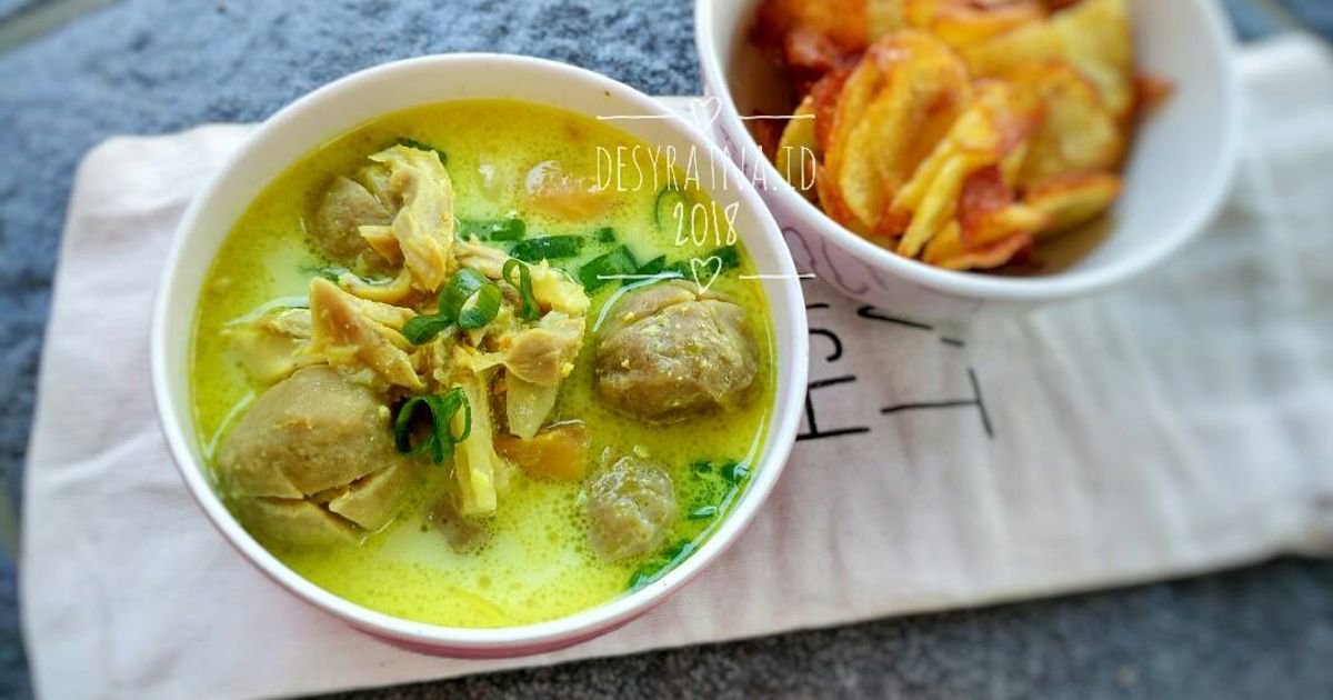 Resep soto ayam bakso simple rumahan enak dan mudah - Cookpad