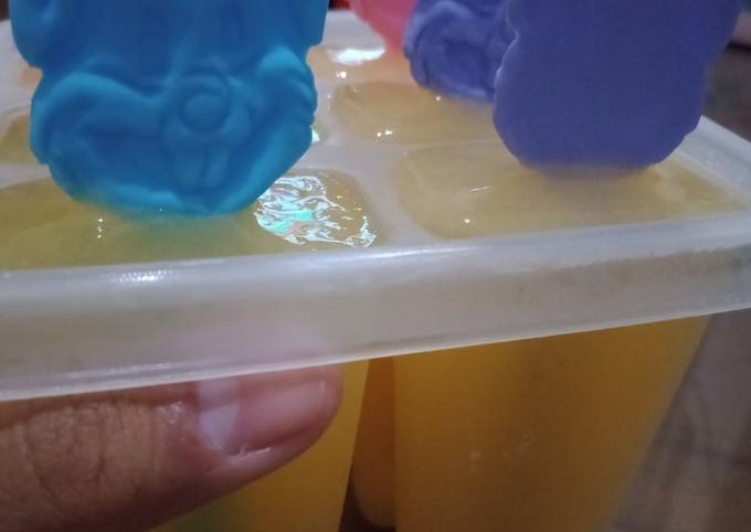 Resep Ice cream stick (jeruk) oleh Yunia - Cookpad