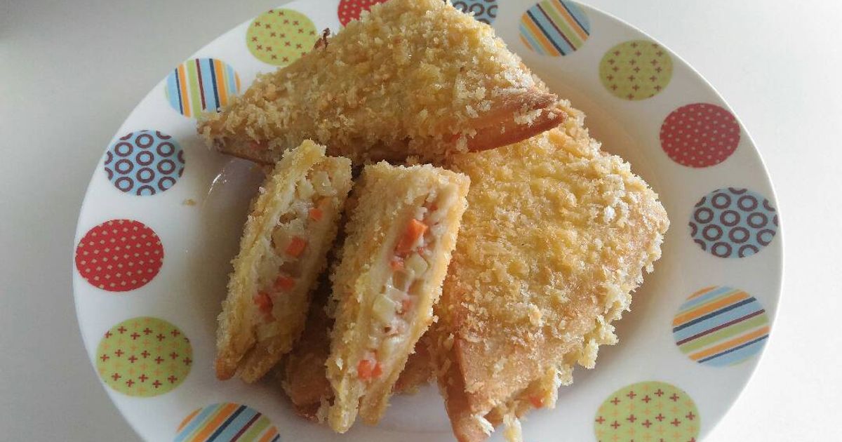 Resep roti tawar isi risol rumahan enak dan mudah - Cookpad