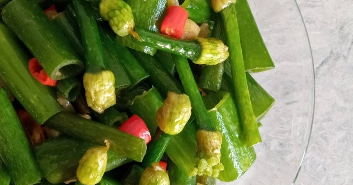 Resep Bunga bawang masak pedas oleh Eunike Kartini - Cookpad