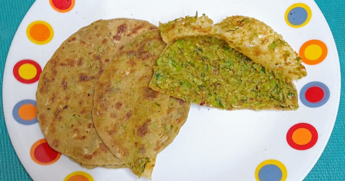 Seasonal Fresh Tuver & Hara Lehsan Ka Paratha Recipe by Bina Samir ...