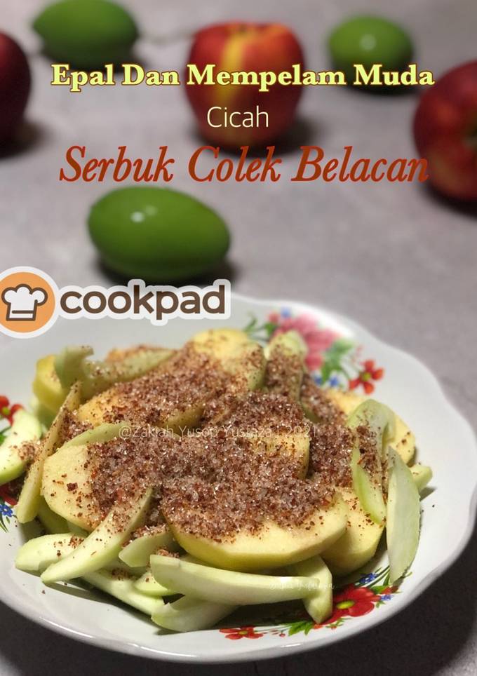 Resipi Epal Dan Mempelam Muda Cicah Serbuk Colek Belacan oleh Dapur ...