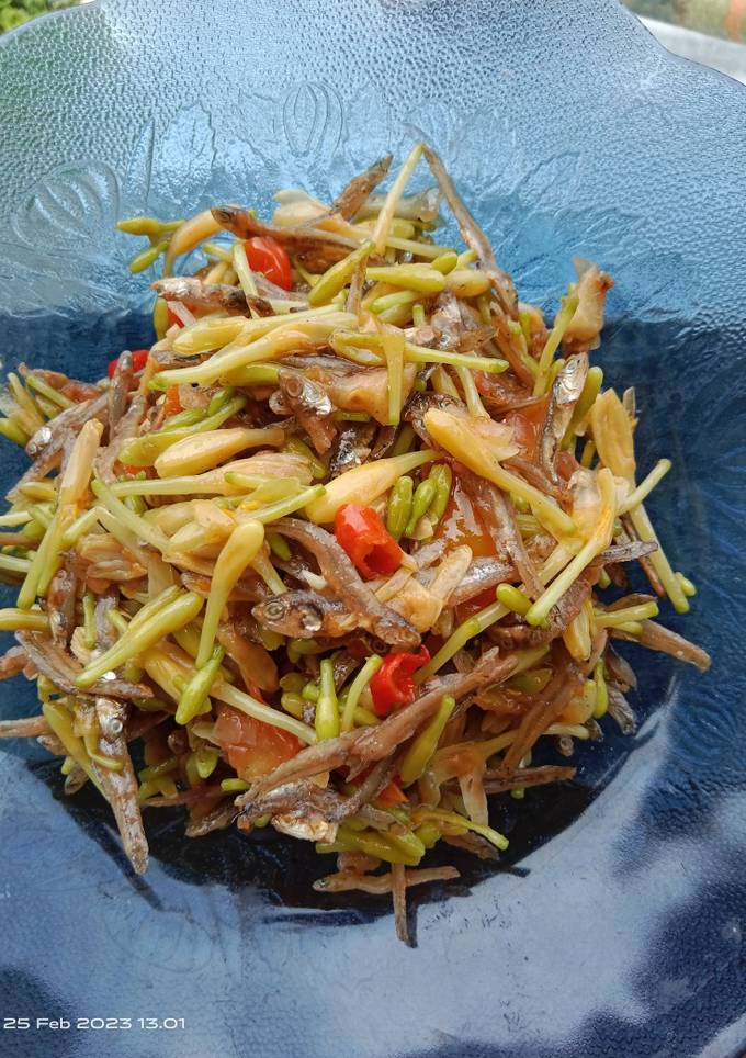 Resep Menu masakan harian : Tumis teri bunga pepaya oleh Anggi Jenerti ...