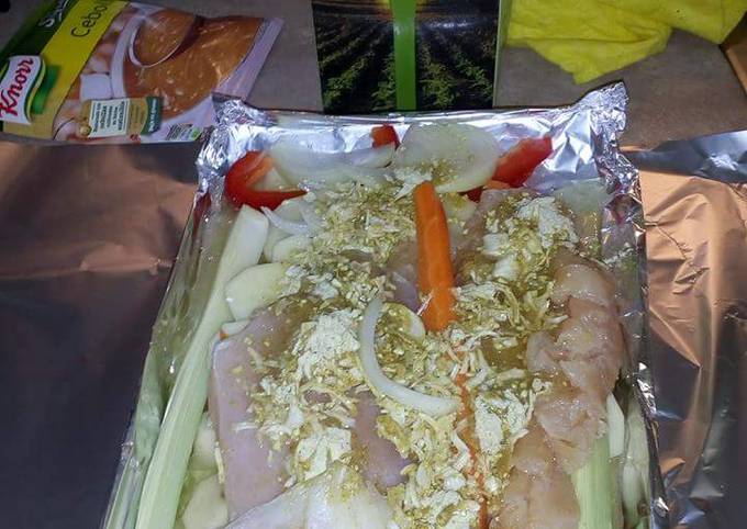 Papillote de pollo con verduras al estilo canario Receta de Recetas de ...