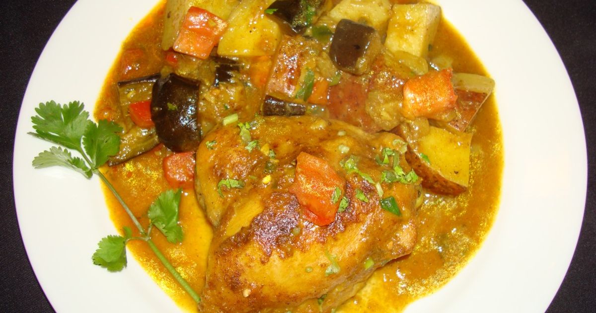 Chicken With Eggplant And Potatoes Curry Recipe By Jon Michelena