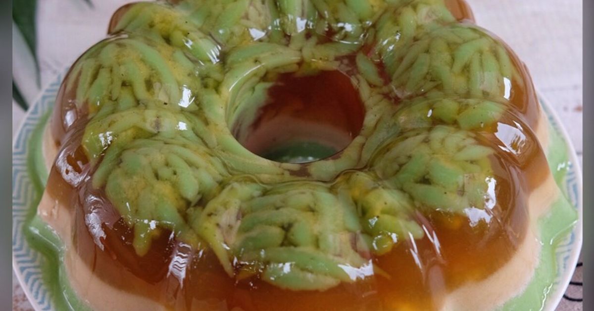 Resep Pudding Cendol Lapis Pandan oleh Susi Agung - Cookpad