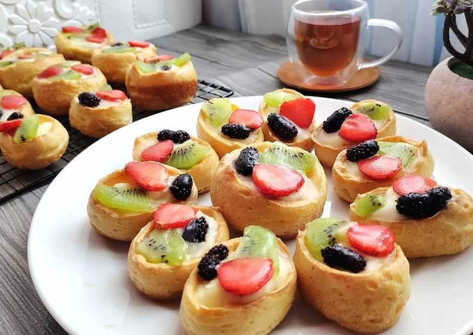 Resep 142. KUE SUS VLA BUAH | FRUIT CHOUX PASTRY oleh Fransiska - Cookpad