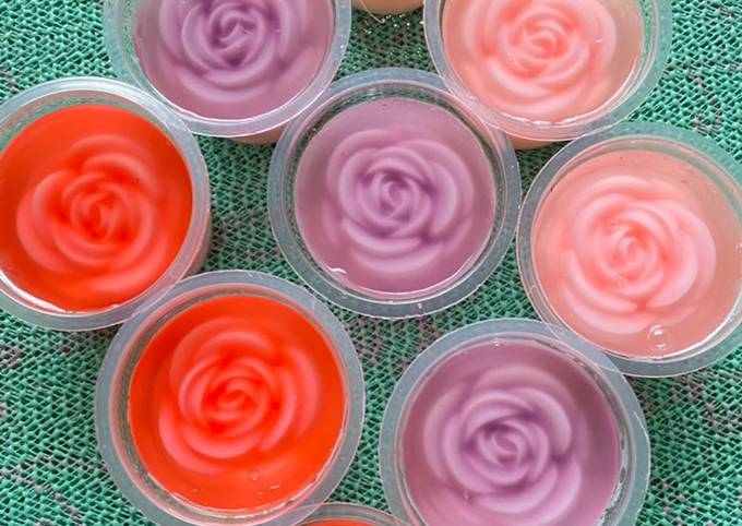 Resep 79. Puding Mawar Kaca Simpel oleh Shanty Bambang - Cookpad
