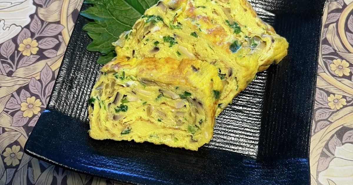 Thick Japanese Chive And Egg Omelet (Nira Tama Atsuyaki Tamago) Recipe ...