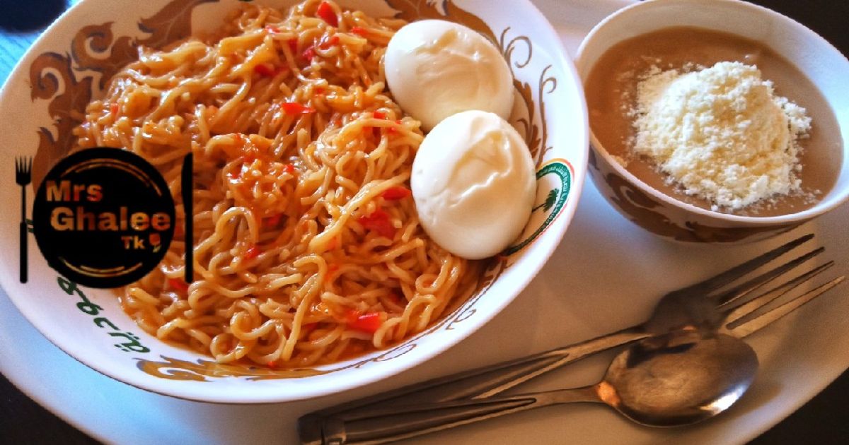 Indomie With Boiled Eggs Recipe by Mrs Ghalee Tk Cuisine - Cookpad