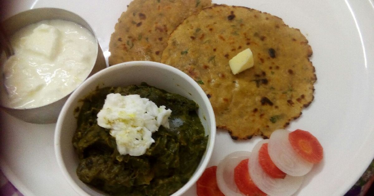Sarso Da Saag And Makke Di Roti Recipe by Shreya Mukherjee - Cookpad
